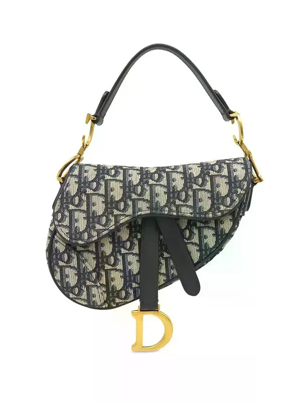 Dior 2000-2026 Mini Oblique Canvas Saddle Bag Satchel