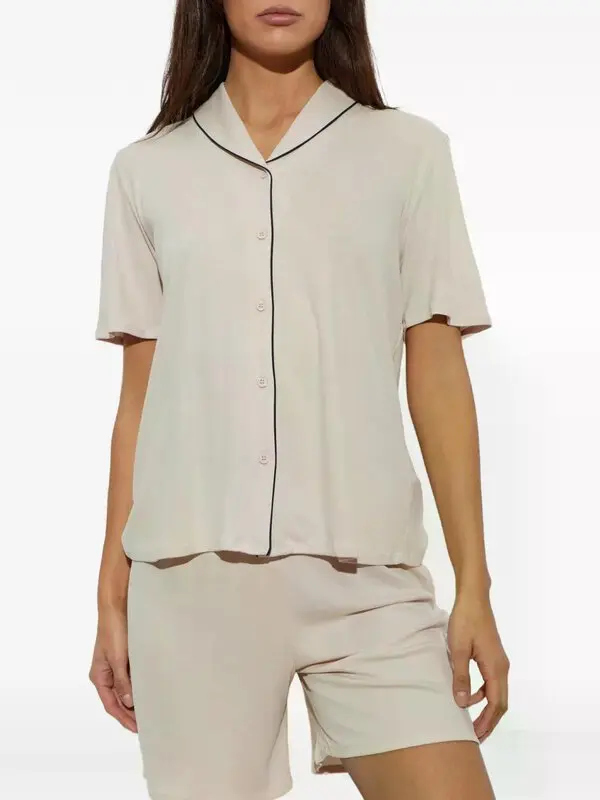 Hanro Natural Comfort Piped Pajamas