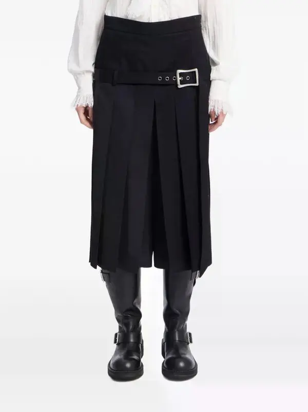 ANN DEMEULEMEESTER Belted Pleated Trousers - Black