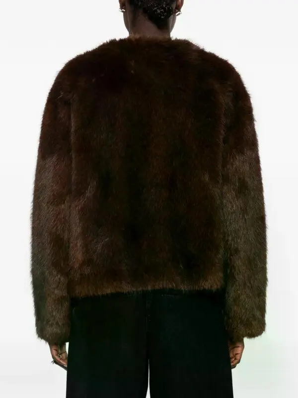 STAND STUDIO Siena Faux-fur Button-up Jacket