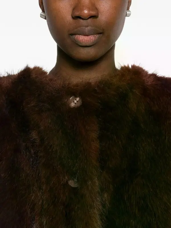 STAND STUDIO Siena Faux-fur Button-up Jacket