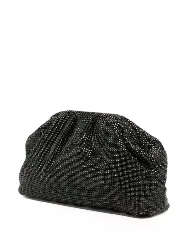 TWENTY FOURHAITCH Petra Crystal-embellished Ruched Clutch Bag