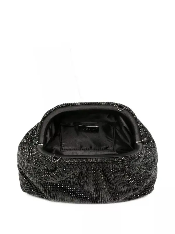 TWENTY FOURHAITCH Petra Crystal-embellished Ruched Clutch Bag