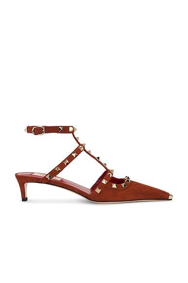 Valentino Garavani Rockstud Ankle Strap Kitten Heel
