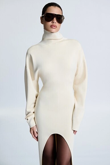 Revolve Mathilde Knit Dress - Cream