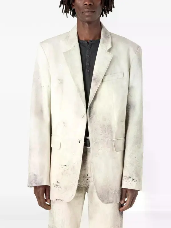 Camper Distressed-effect Single-breasted Blazer