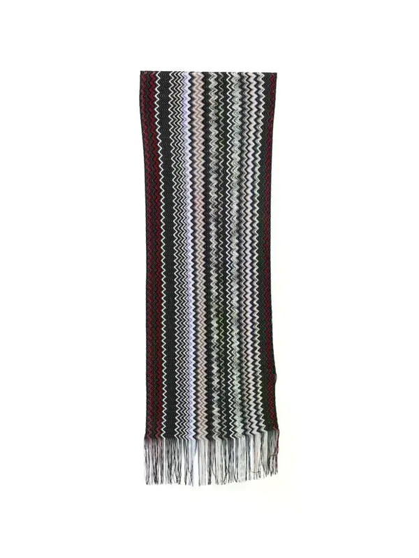 Missoni Zigzag-knit Fringed Scarf