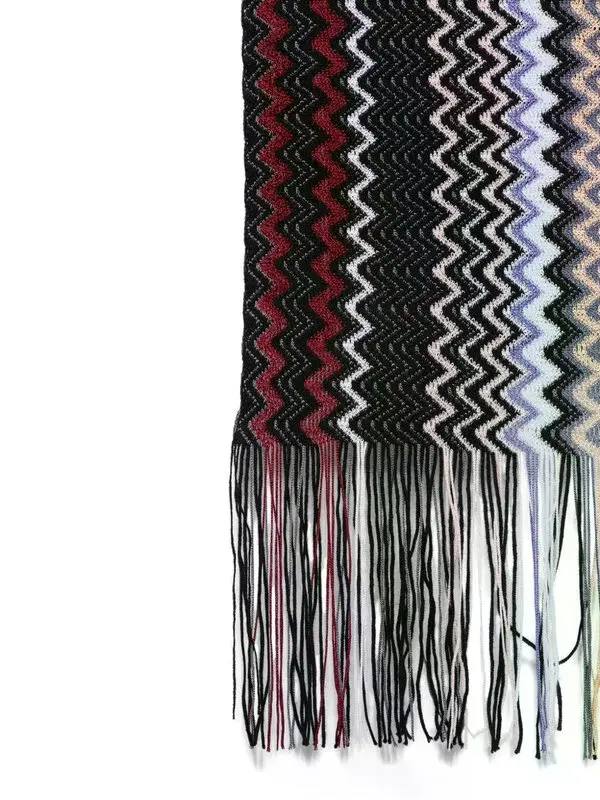 Missoni Zigzag-knit Fringed Scarf