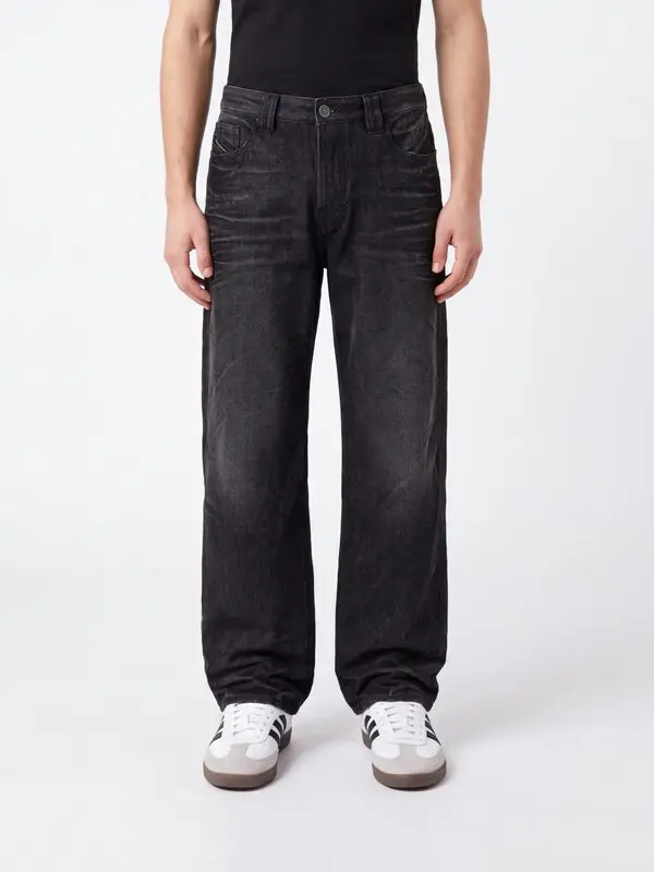 DIESEL® D-voeed Mid-rise Wide Leg Jeans In Gray Stretch Denim