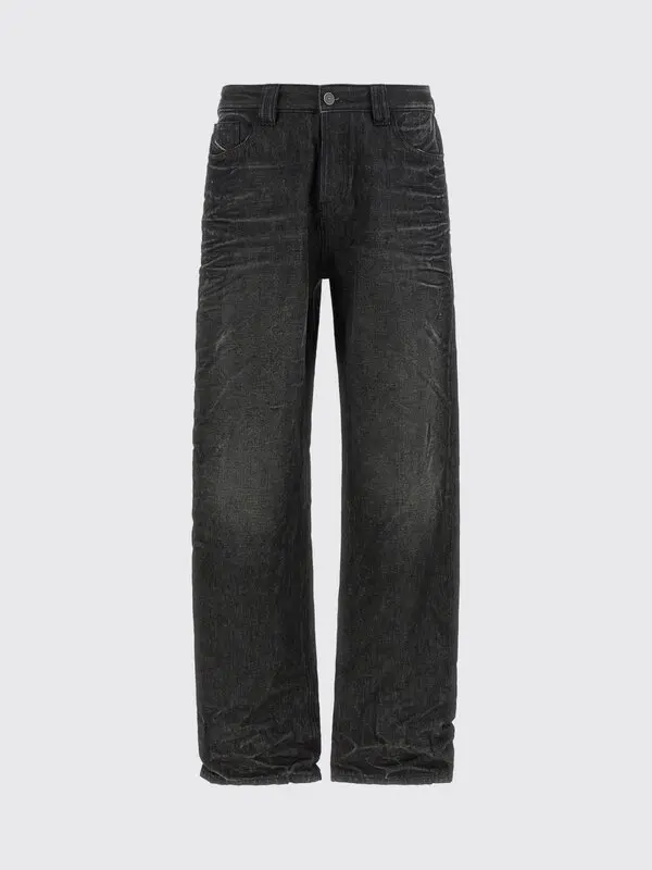 DIESEL® D-voeed Mid-rise Wide Leg Jeans In Gray Stretch Denim