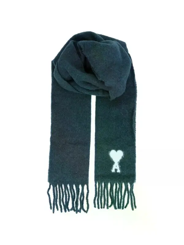 AMI Paris Alpaca Scarf With De Coeur