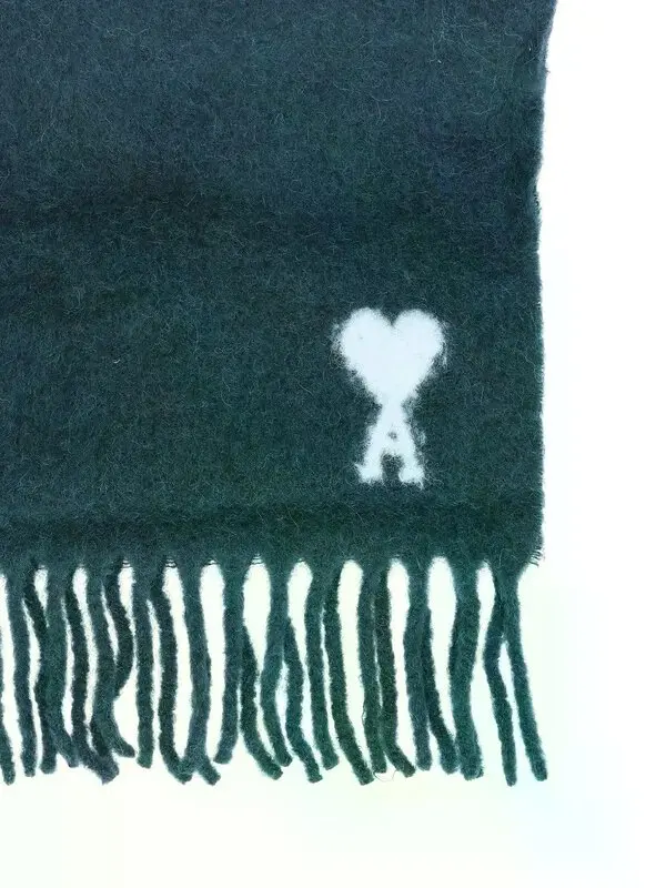 AMI Paris Alpaca Scarf With De Coeur