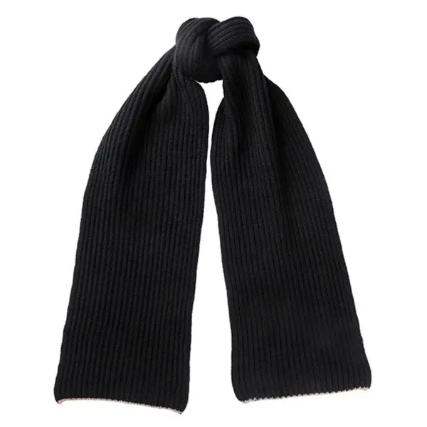 KINALBA Neutrals Gents Chunky Ribbed Cashmere Scarf