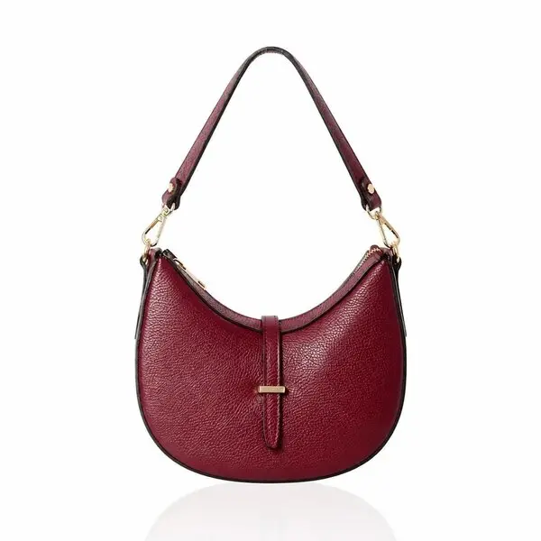 BETSY & FLOSS Pienza Crescent Bag -with Two Straps In Plum - Red