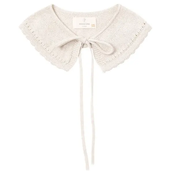 PERALUNA Ayla Knit Collar In Ecru