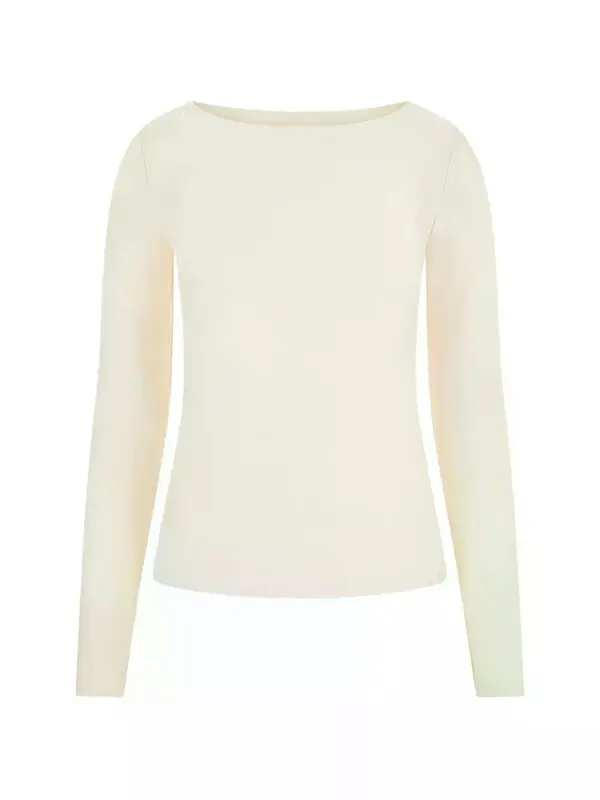 Guess White Logo Nadene Scoop Back Top - Neutrals