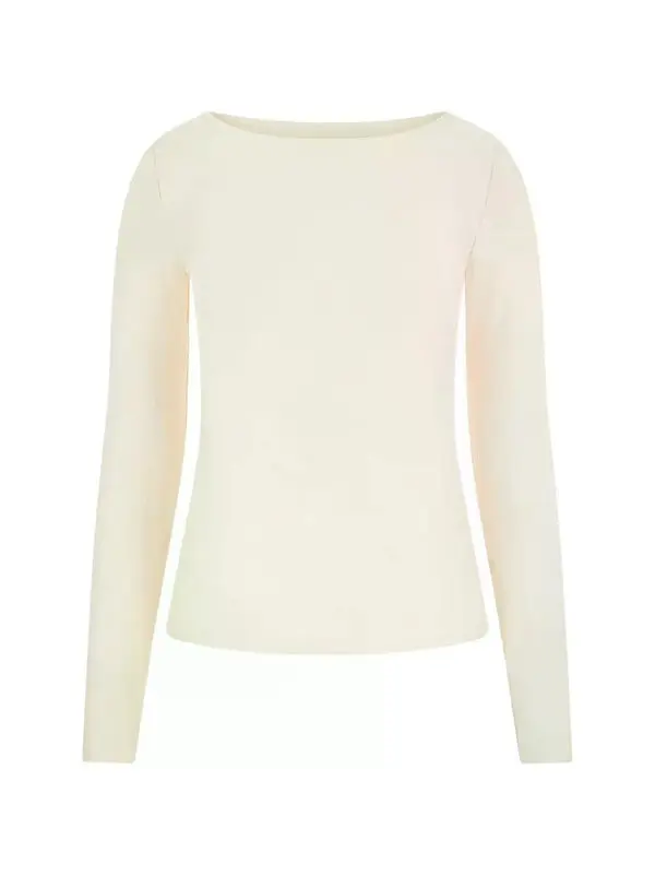 Guess White Logo Nadene Scoop Back Top