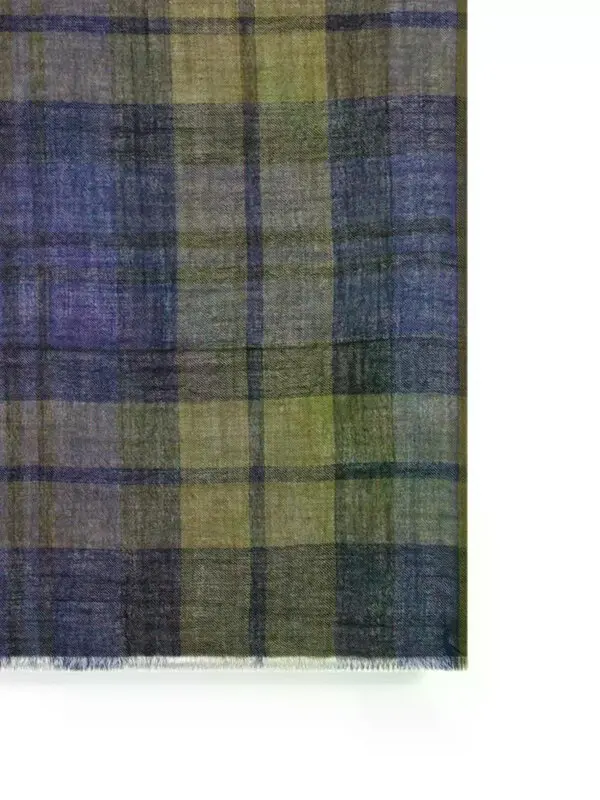 Hartford Tartan Check-pattern Frayed Scarf