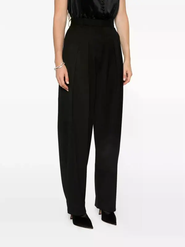 Françoise Vanessa Pleated Wide-leg Trousers
