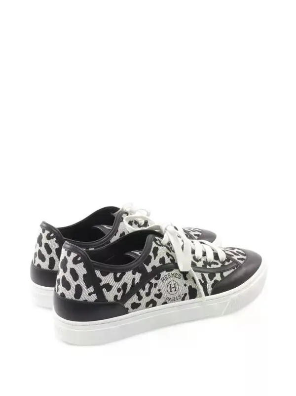 Hermès 2010s Get Leopard-print Low-top Sneakers
