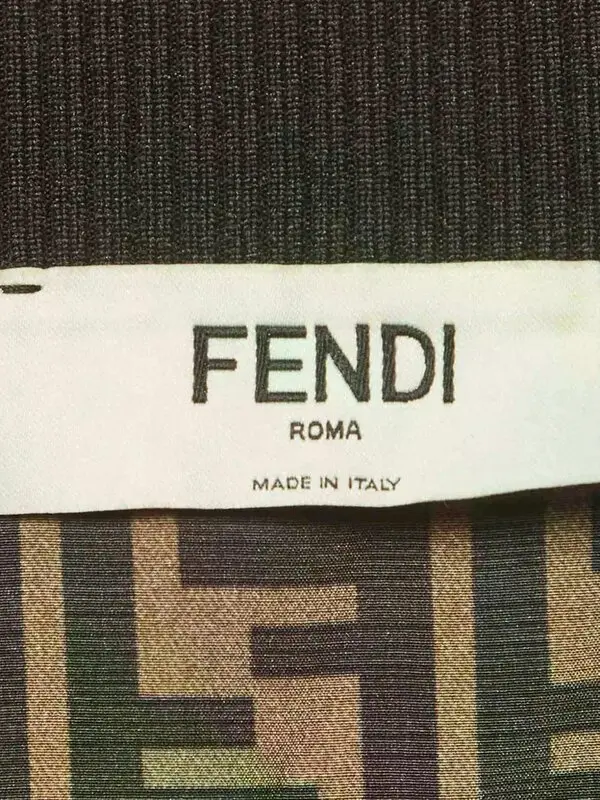 Fendi Zucca-monogram Pleated Midi Skirt