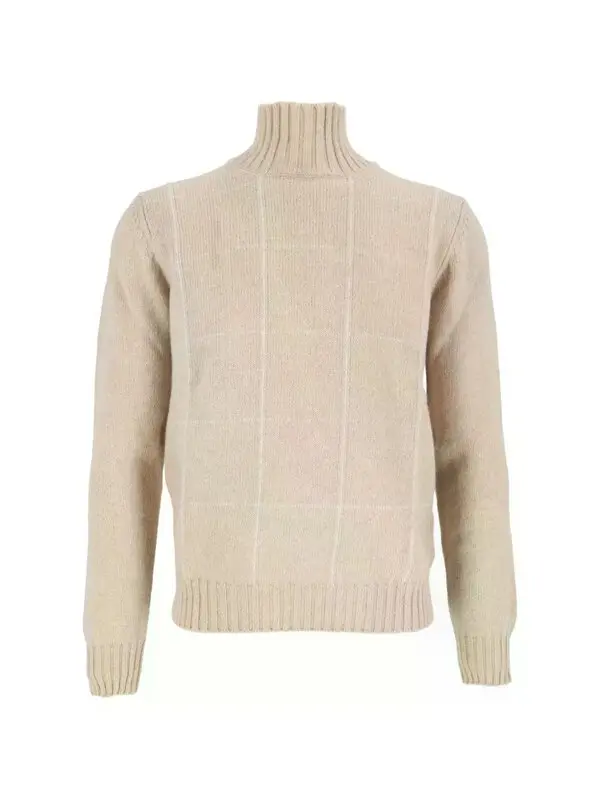 SETTEFILI CASHMERE Check-patterned Sweater