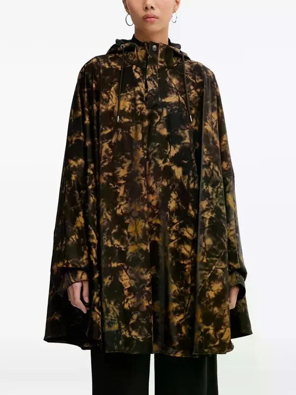 Rains Hooded Patterned Cape