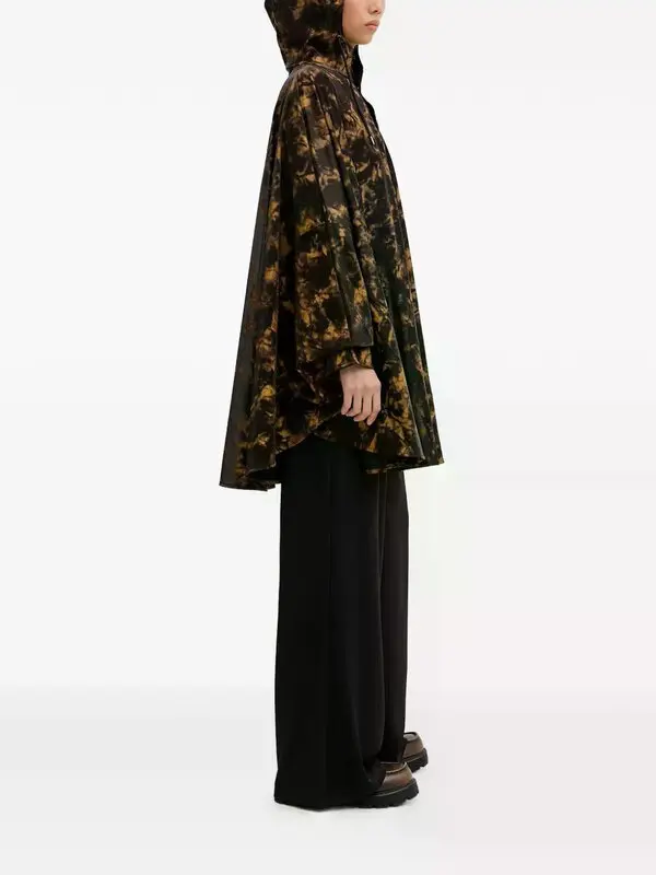 Rains Hooded Patterned Cape