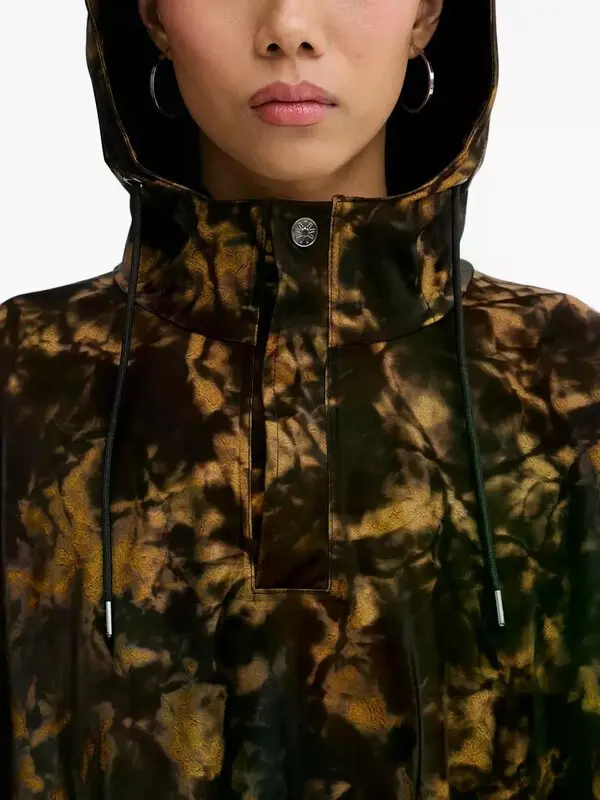Rains Hooded Patterned Cape