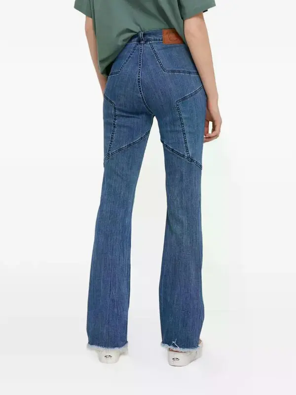 KARL KANI Frayed Panelled Jeans