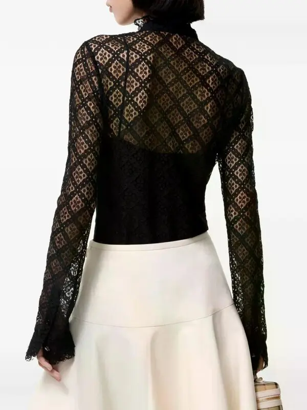 Burberry Check-lace Blouse