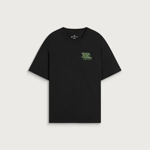 Edwin Rare Spins Ts - Black Garment Washed
