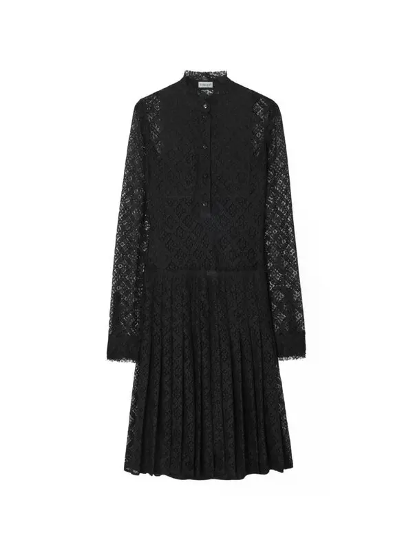 Burberry Check Lace Dress - Black