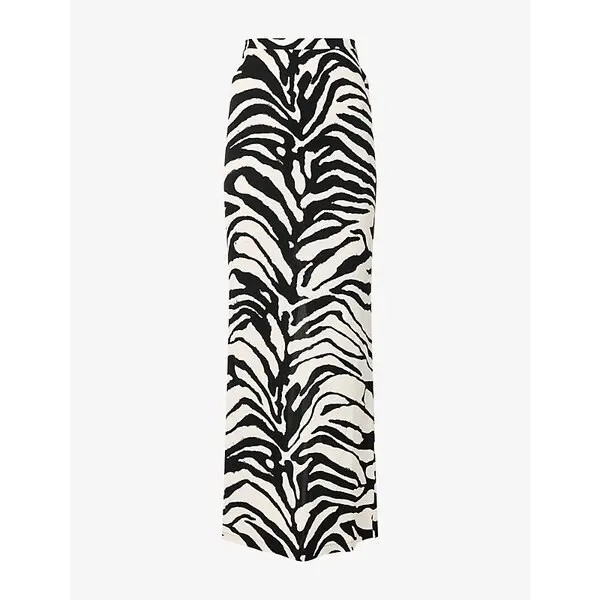 RAT AND BOA Cristi Zebra Woven Maxi Skirt - Multi