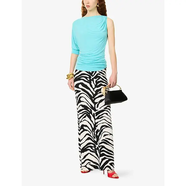 RAT AND BOA Cristi Zebra Woven Maxi Skirt