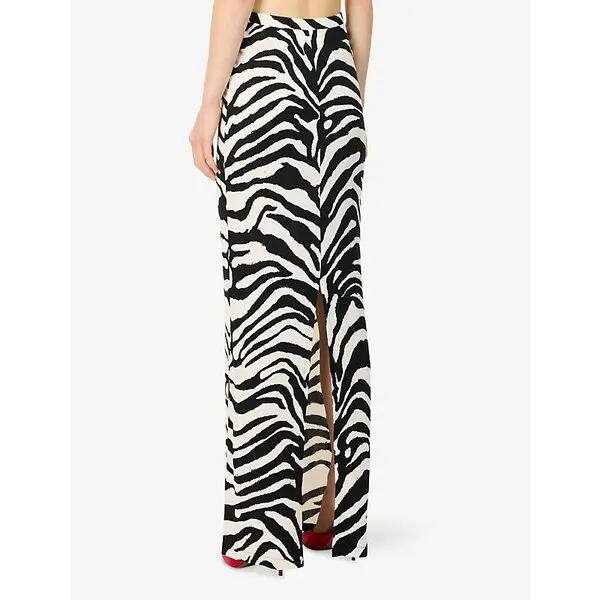 RAT AND BOA Cristi Zebra Woven Maxi Skirt
