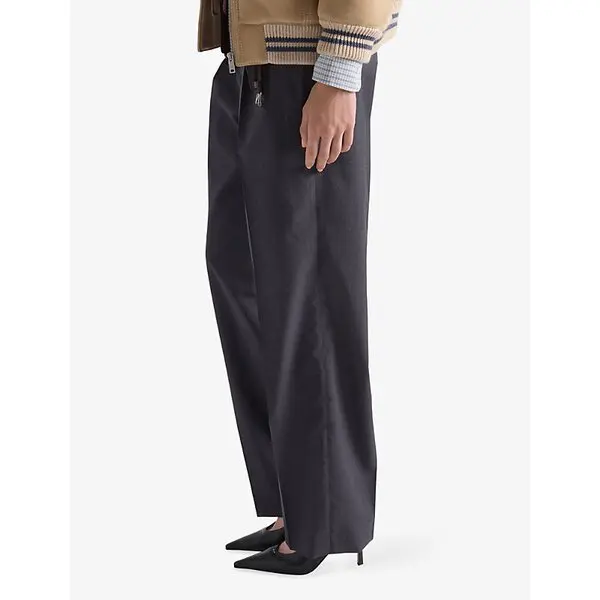 Prada Straight-leg High-rise Wool Trousers