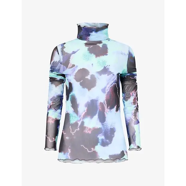 RAT AND BOA Sole Floral Mesh Top