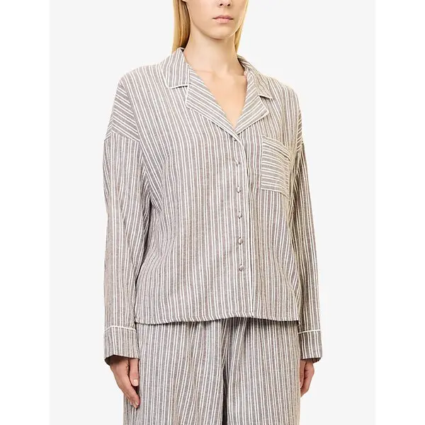 Lounge Stripe Cotton Pyjama Shirt