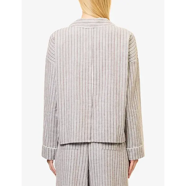 Lounge Stripe Cotton Pyjama Shirt
