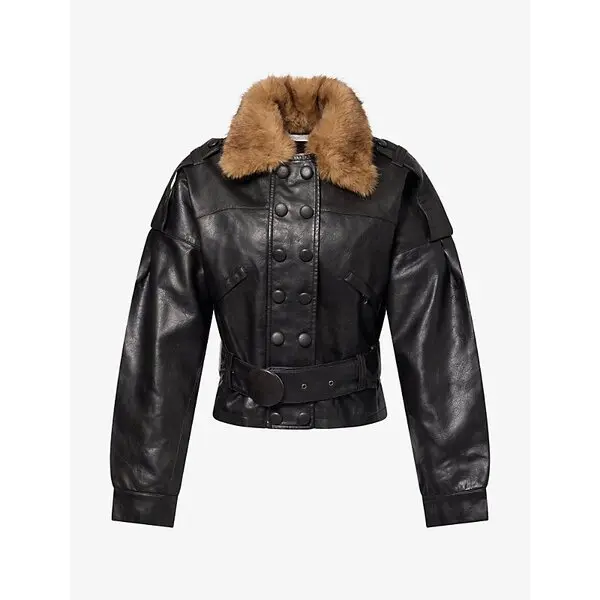 JADED LONDON Sydney Belted Faux Leather Jacket