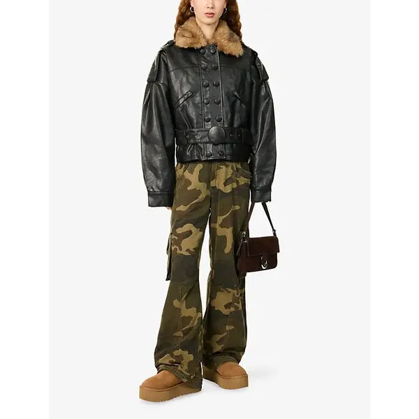 JADED LONDON Sydney Belted Faux Leather Jacket