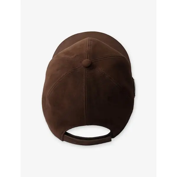 Prada Logo-plaque Suede Baseball Cap