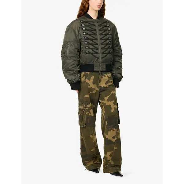 JADED LONDON Irsa Military Nylon Bomber Jacket
