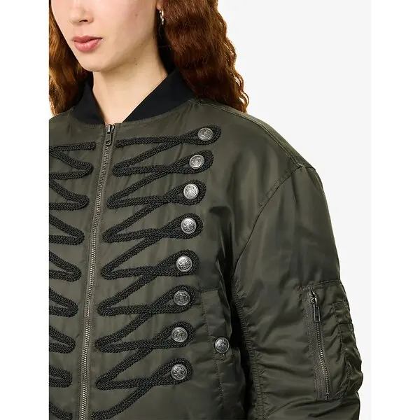 JADED LONDON Irsa Military Nylon Bomber Jacket