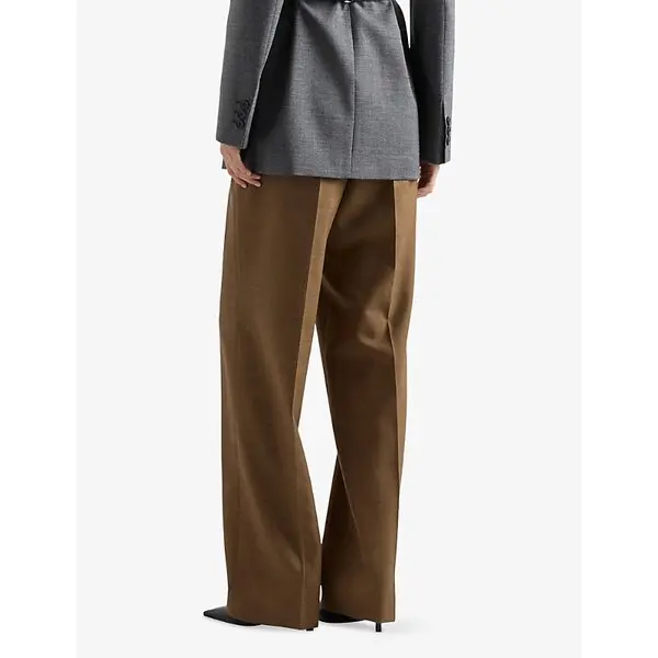 Prada Straight-leg High-rise Wool Trousers