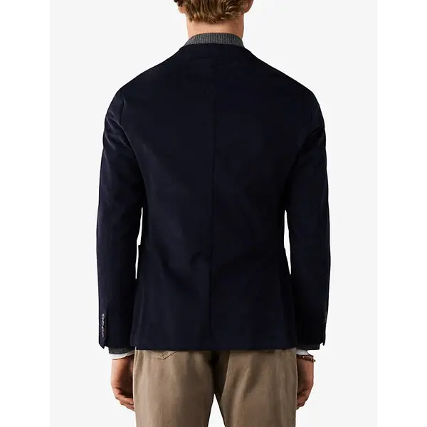 HACKETT  Notch-lapel Brushed-texture Cotton-twill Blazer