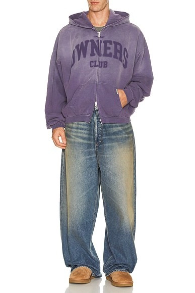 REPRESENT Owners Full Zip Hoodie - Deep Purple
