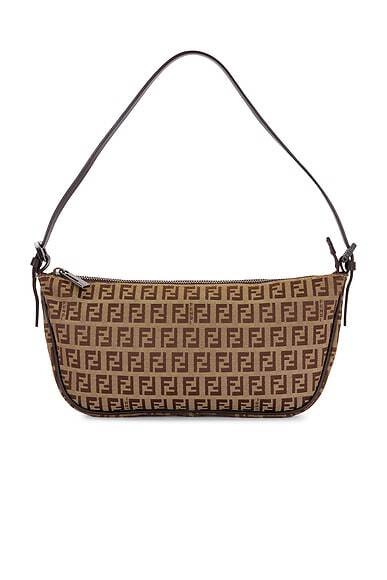 Fendi Zucchino Pochette Shoulder Bag