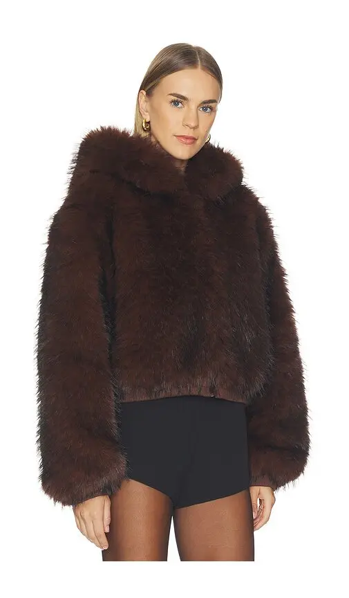 KIM SHUI Hooded Faux Fur Jacket